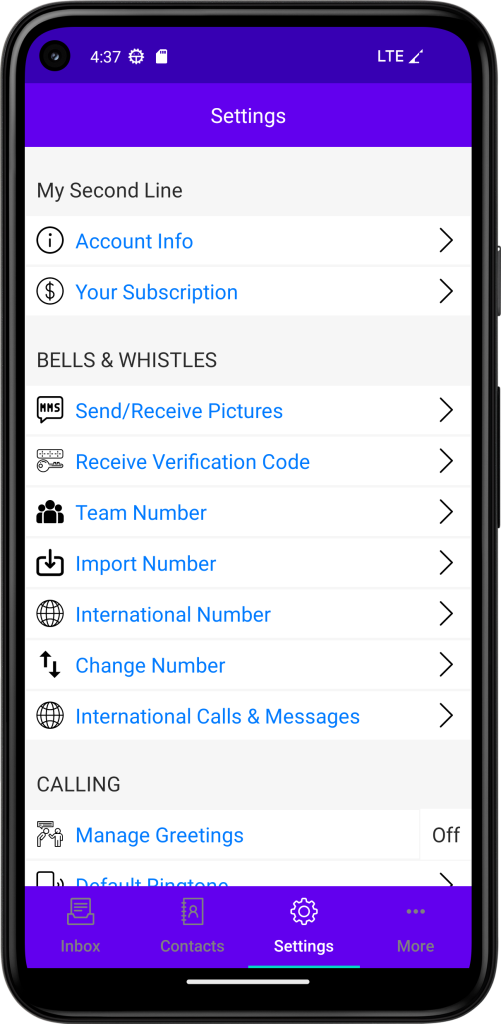 Phone Call App Usage – MySecondLine
